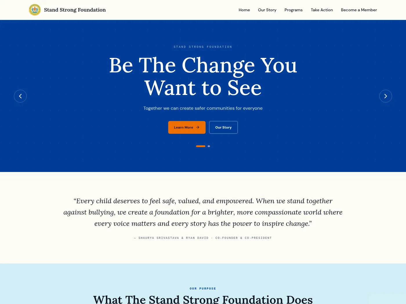 Stand Strong Foundation Web
