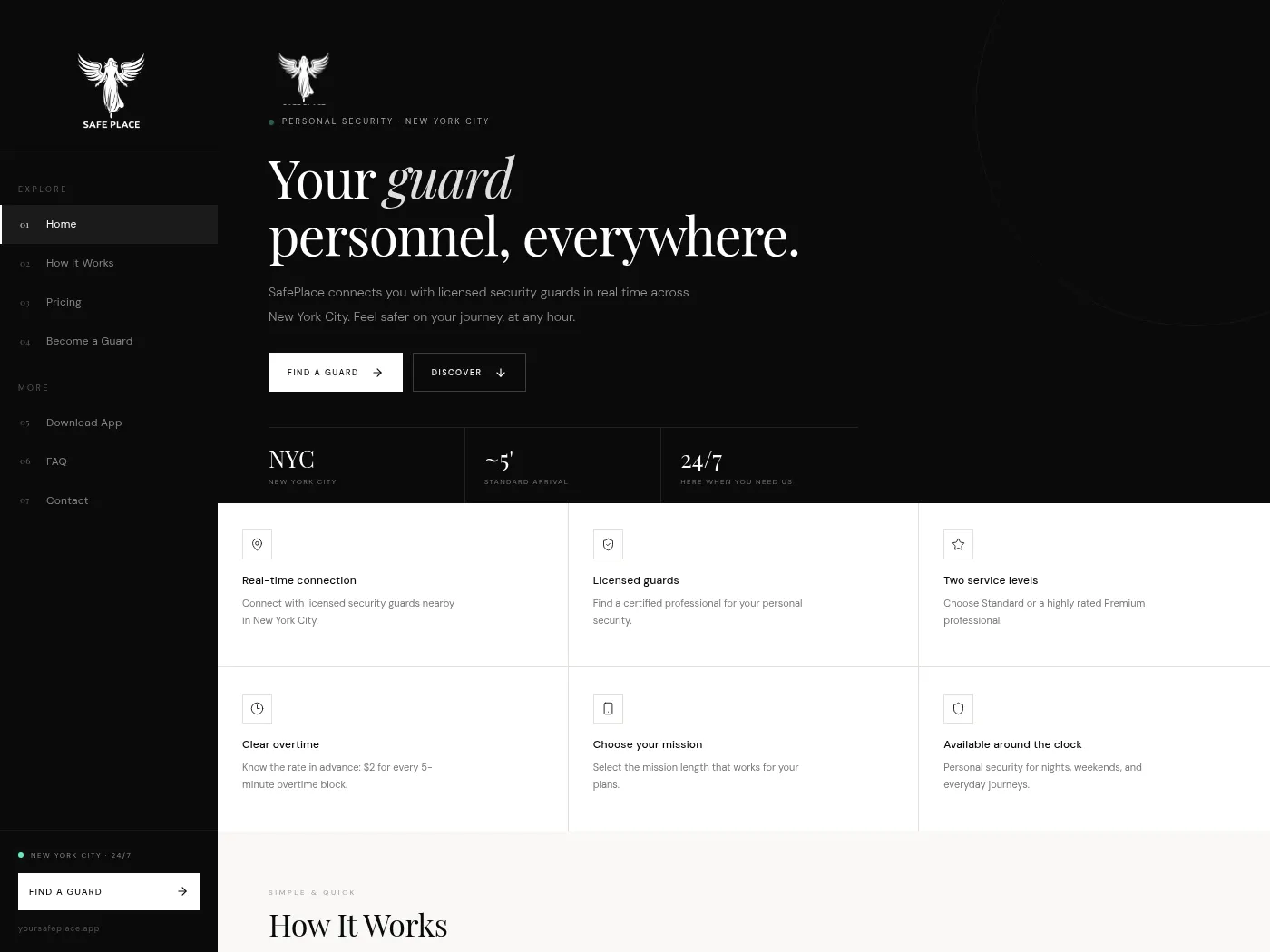 SafePlace Security Website