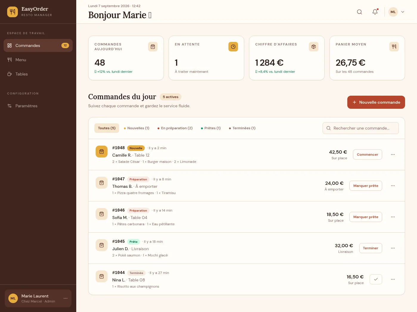 EasyOrder Resto Manager