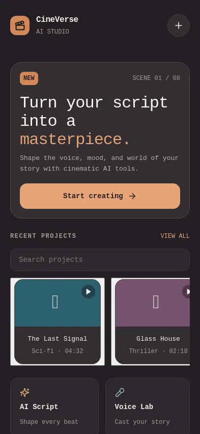 CineVerse AI Studio