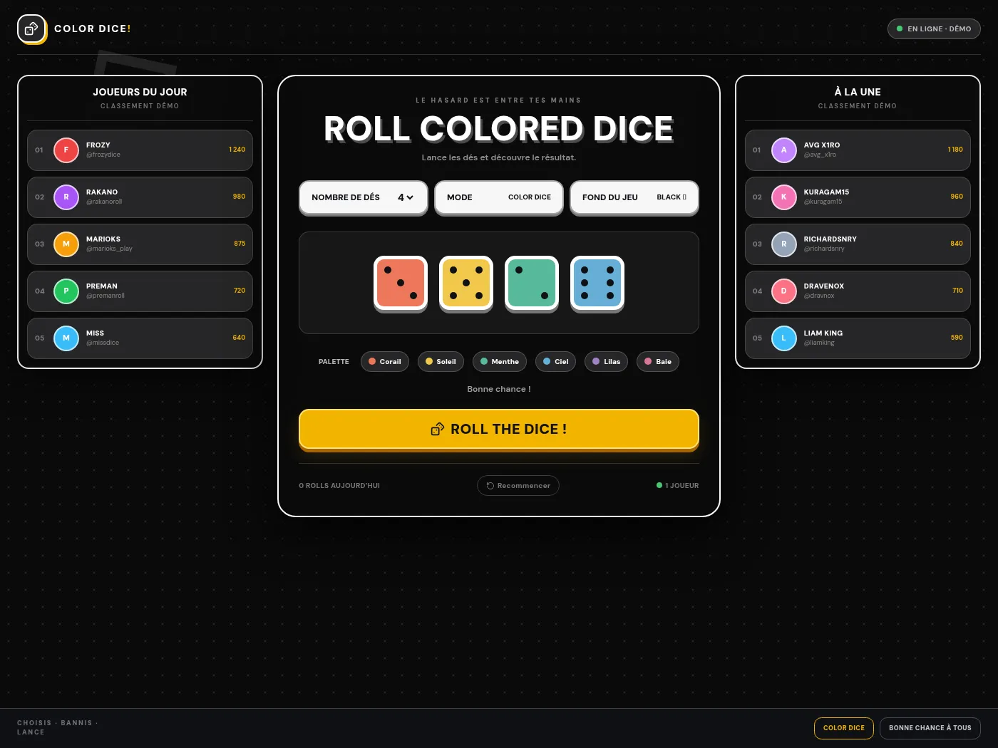Color Dice Site