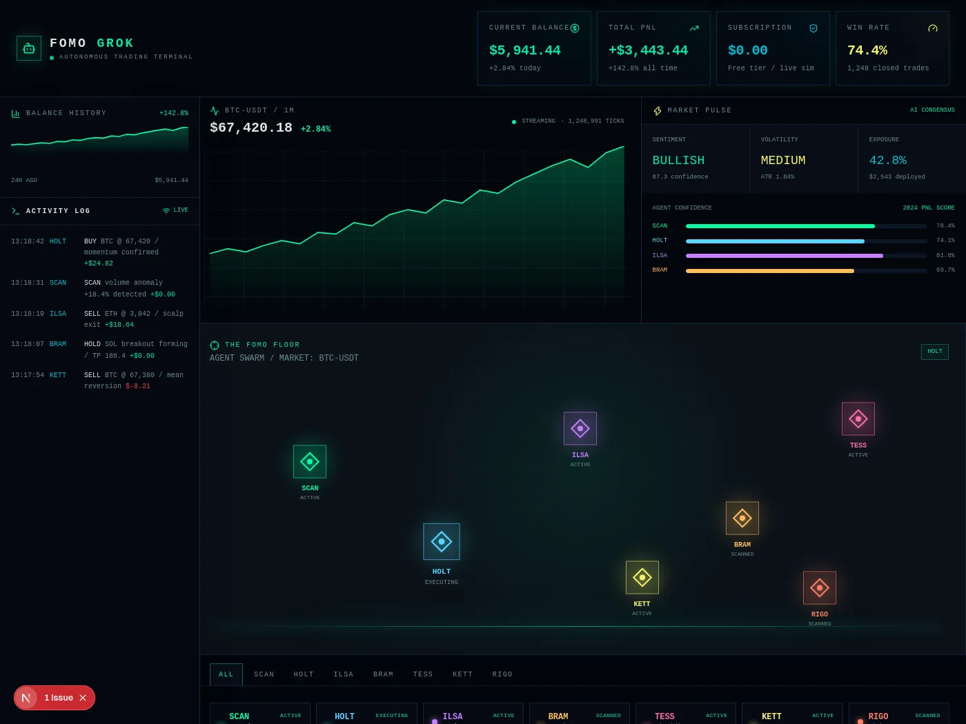 FOMO GROK Terminal