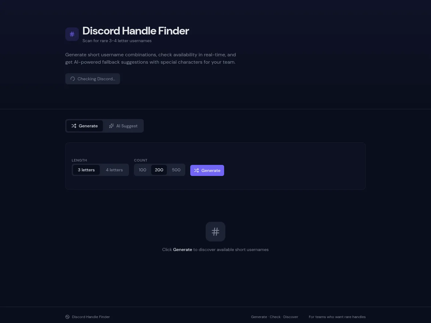 Discord Handle Finder