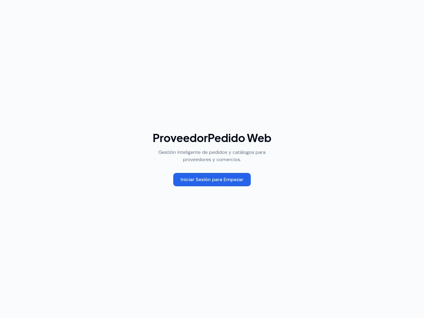 ProveedorPedido Web