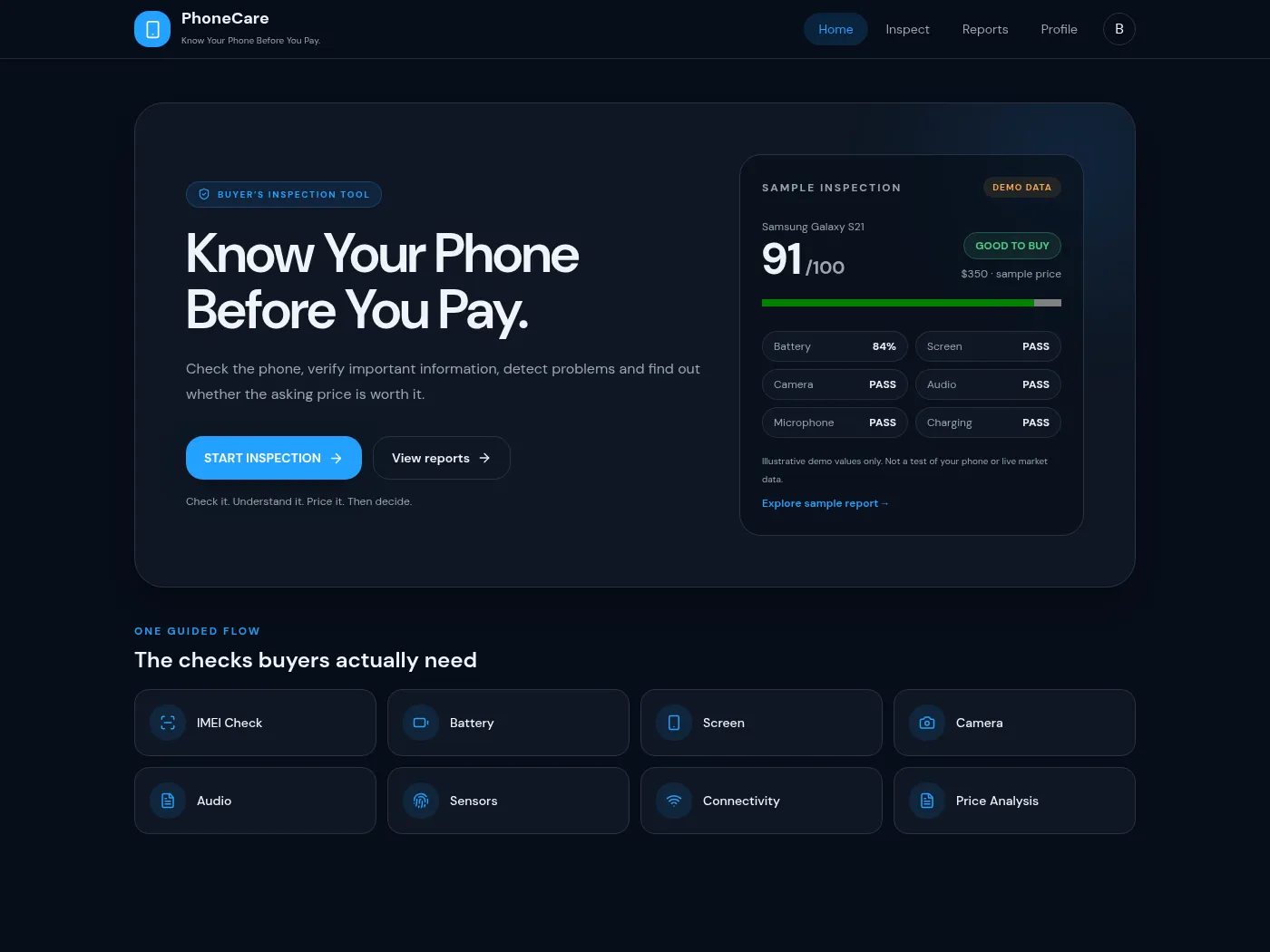 PhoneCare Inspection App