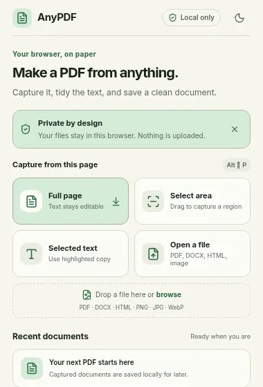 AnyPDF Chrome Editor