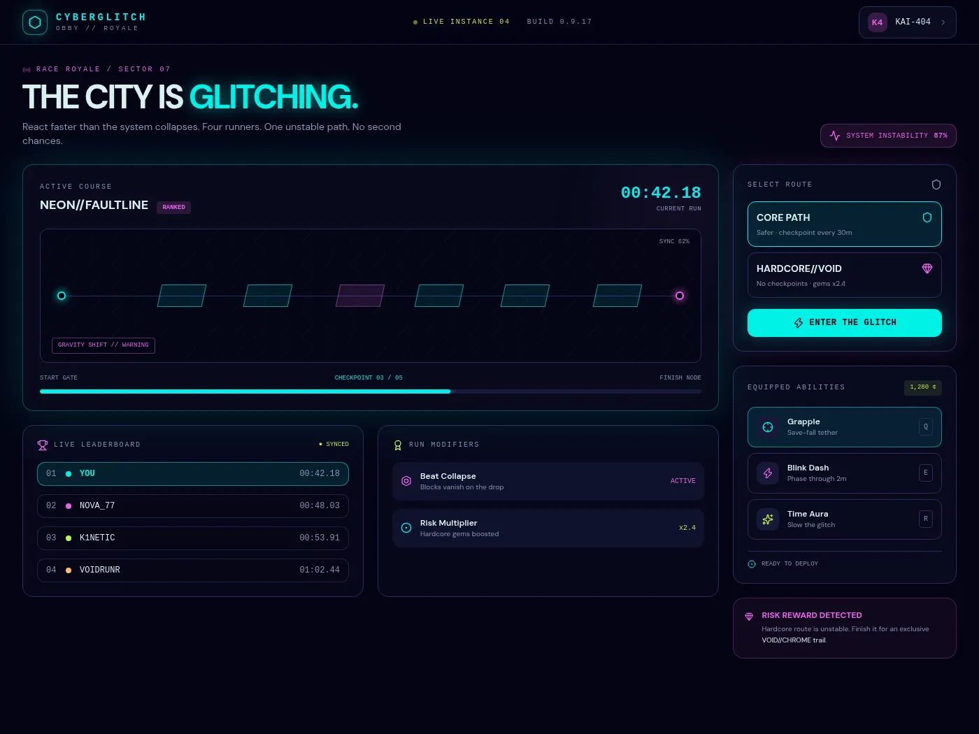 CyberGlitch Obby Royale