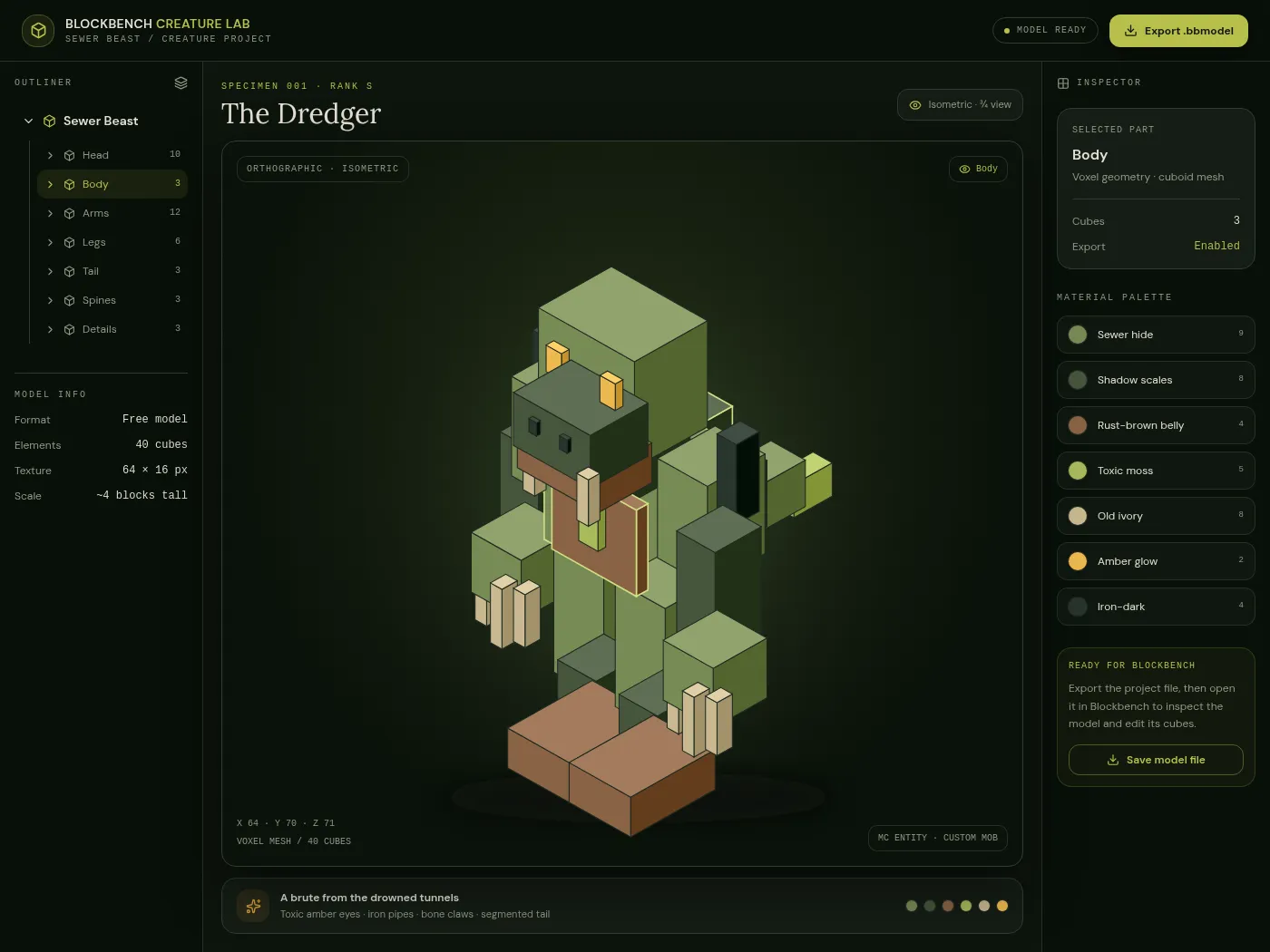 Sewer Beast Model