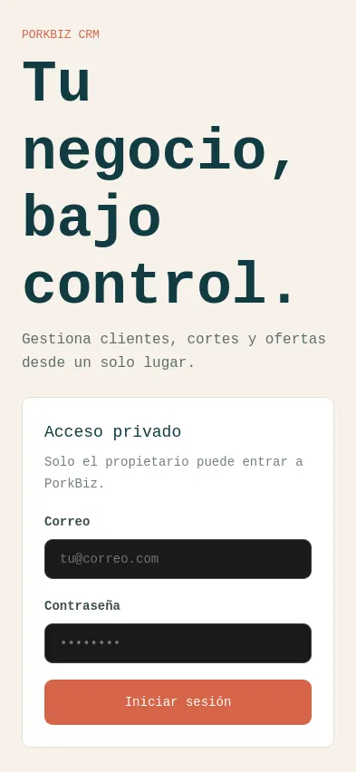 PorkBiz CRM Mobile