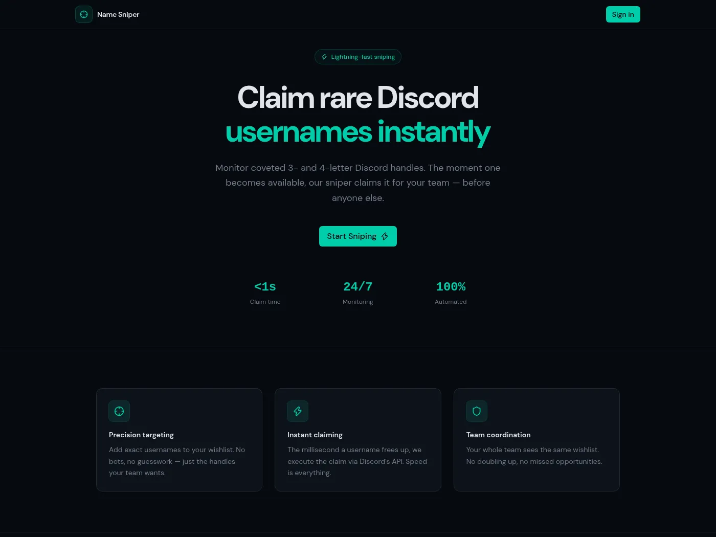 Discord Name Sniper