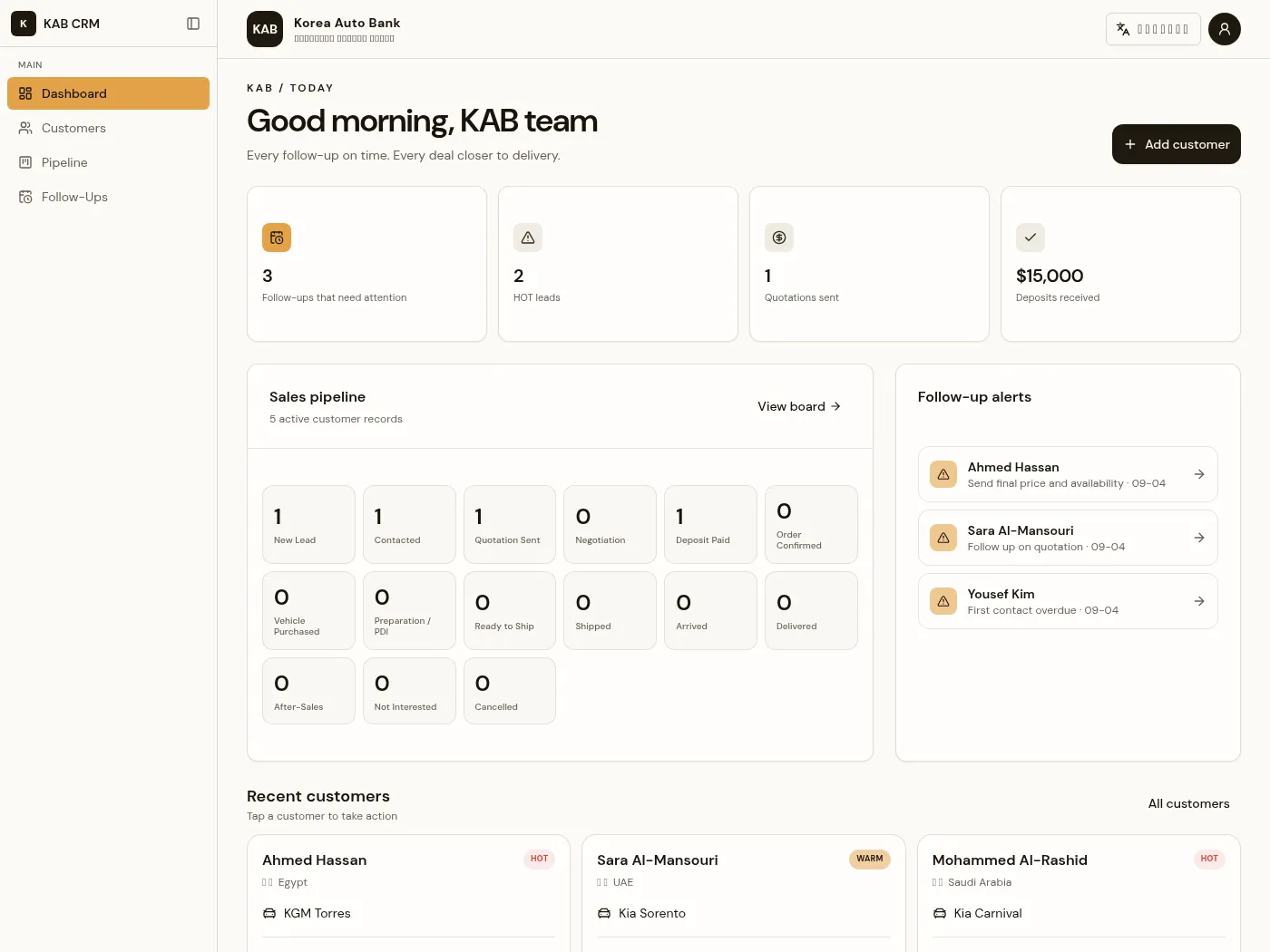 KAB Auto CRM