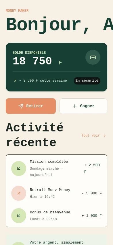 Money Maker Mobile App