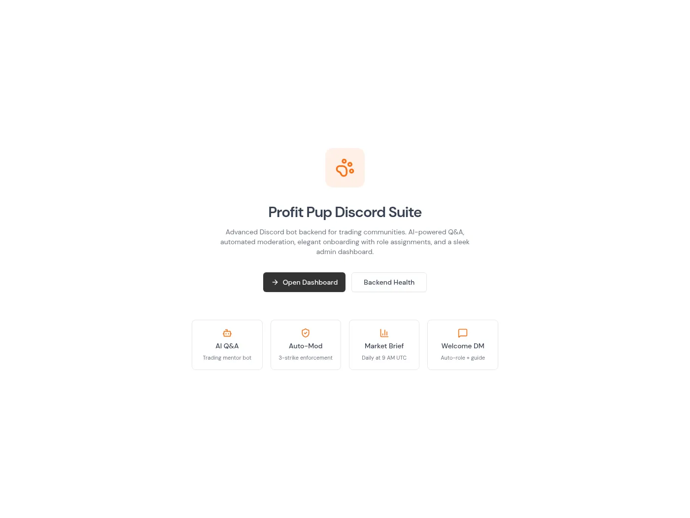 Profit Pup Discord Suite