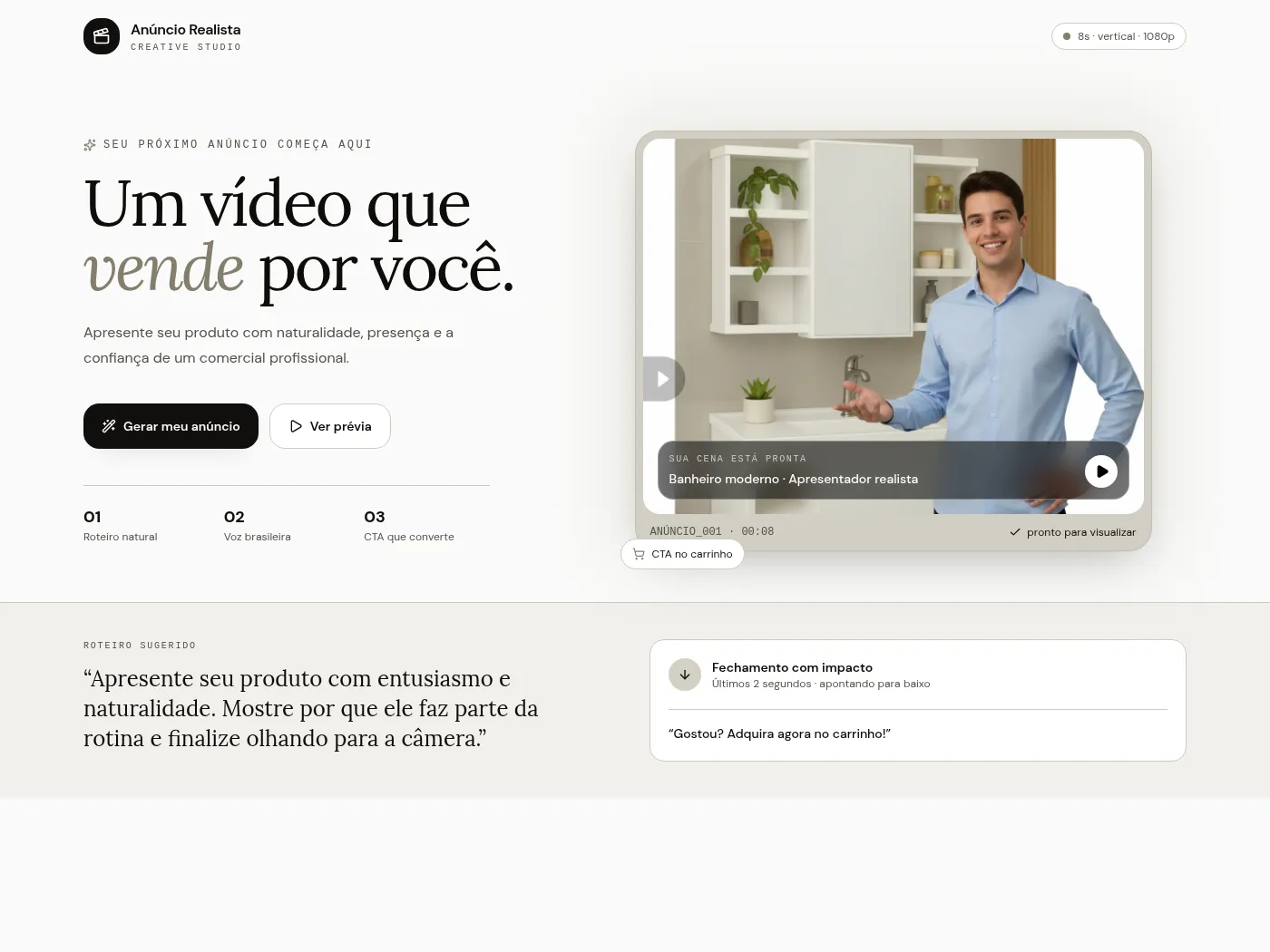 Vídeo Publicitário Realista