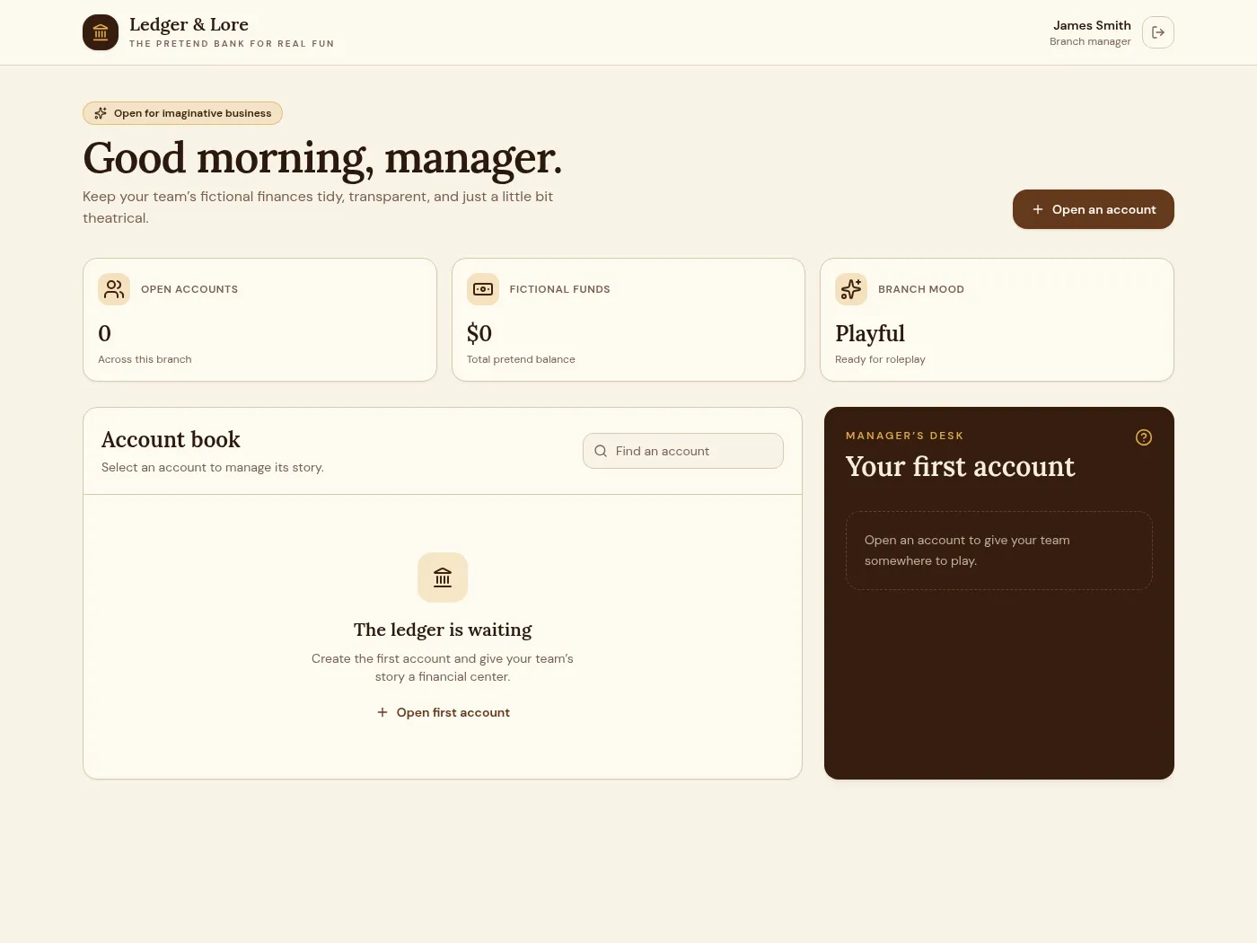 LARP Bank Simulator