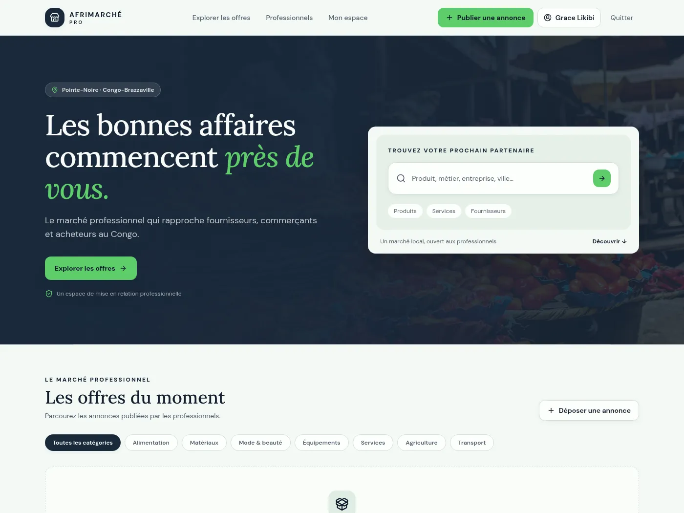 Afrimarché Pro Plateforme