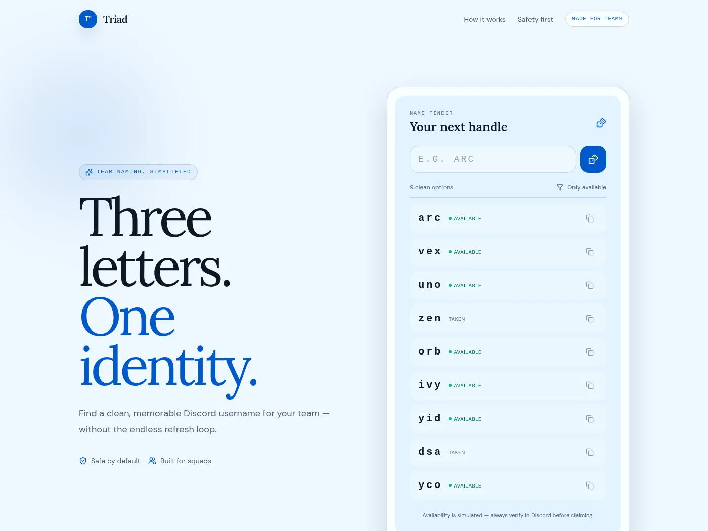 Discord 3-Letter Finder
