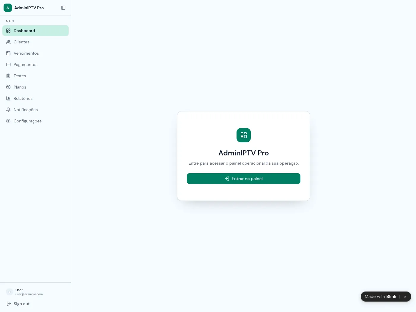 AdminIPTV Pro CRM