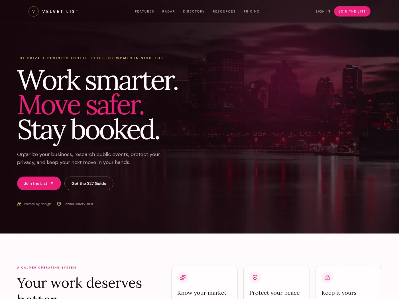 Velvet List Platform