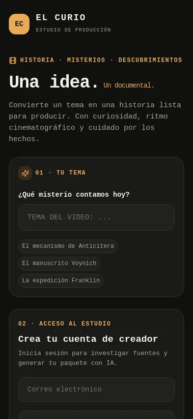 Curio Video Generator