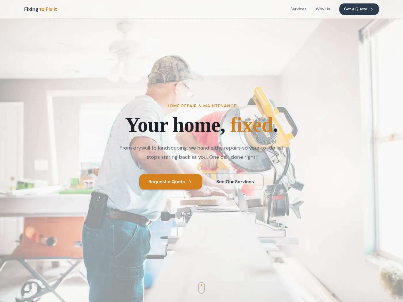 Fixing To Fix It Site