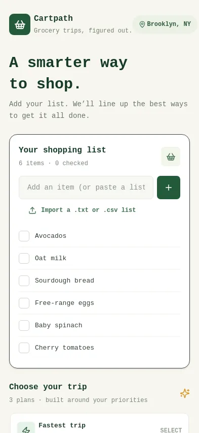 GroceryRoute AI App