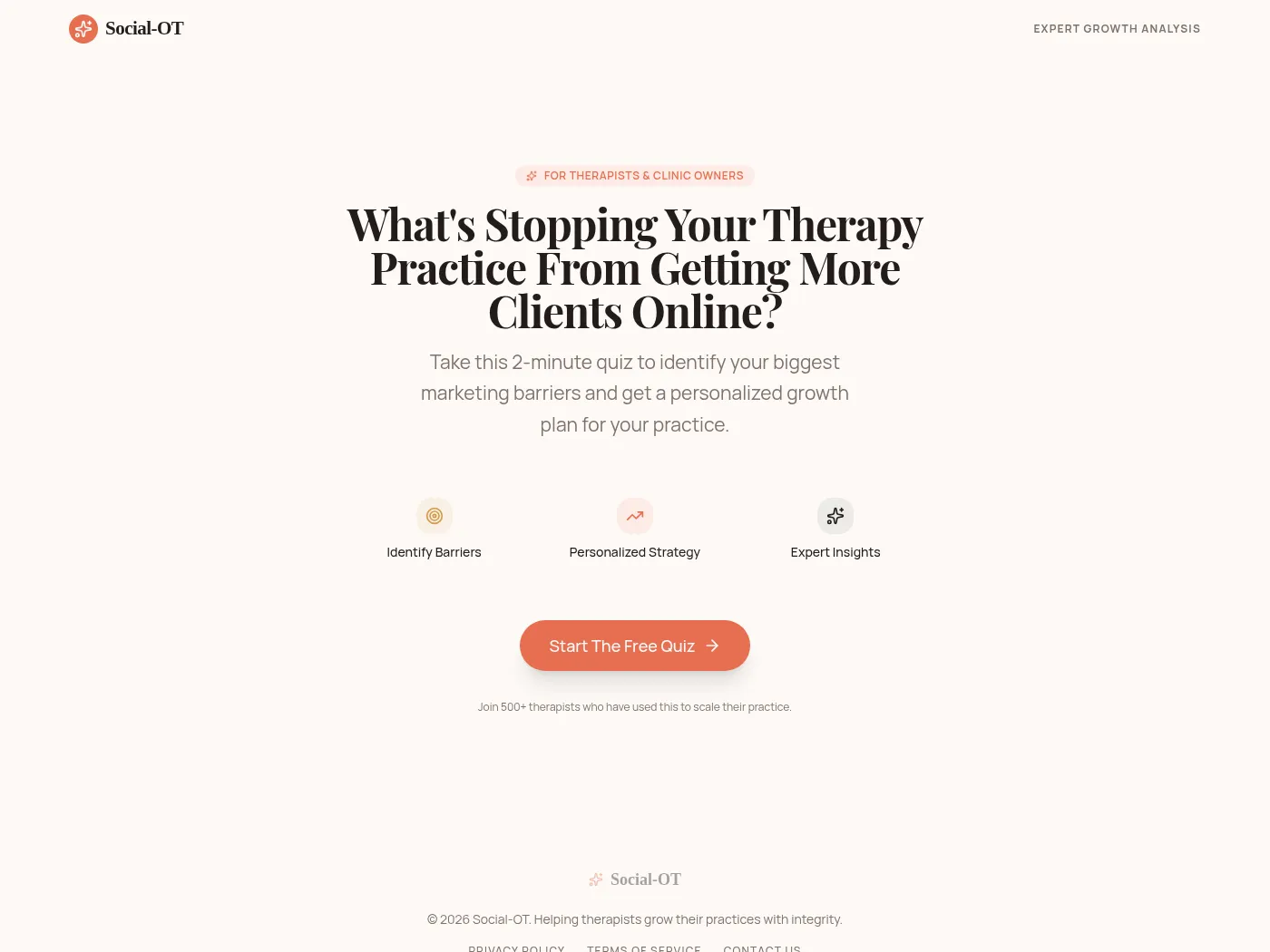 Therapy Practice Growth Quiz
