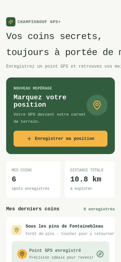 Champignouf GPS+