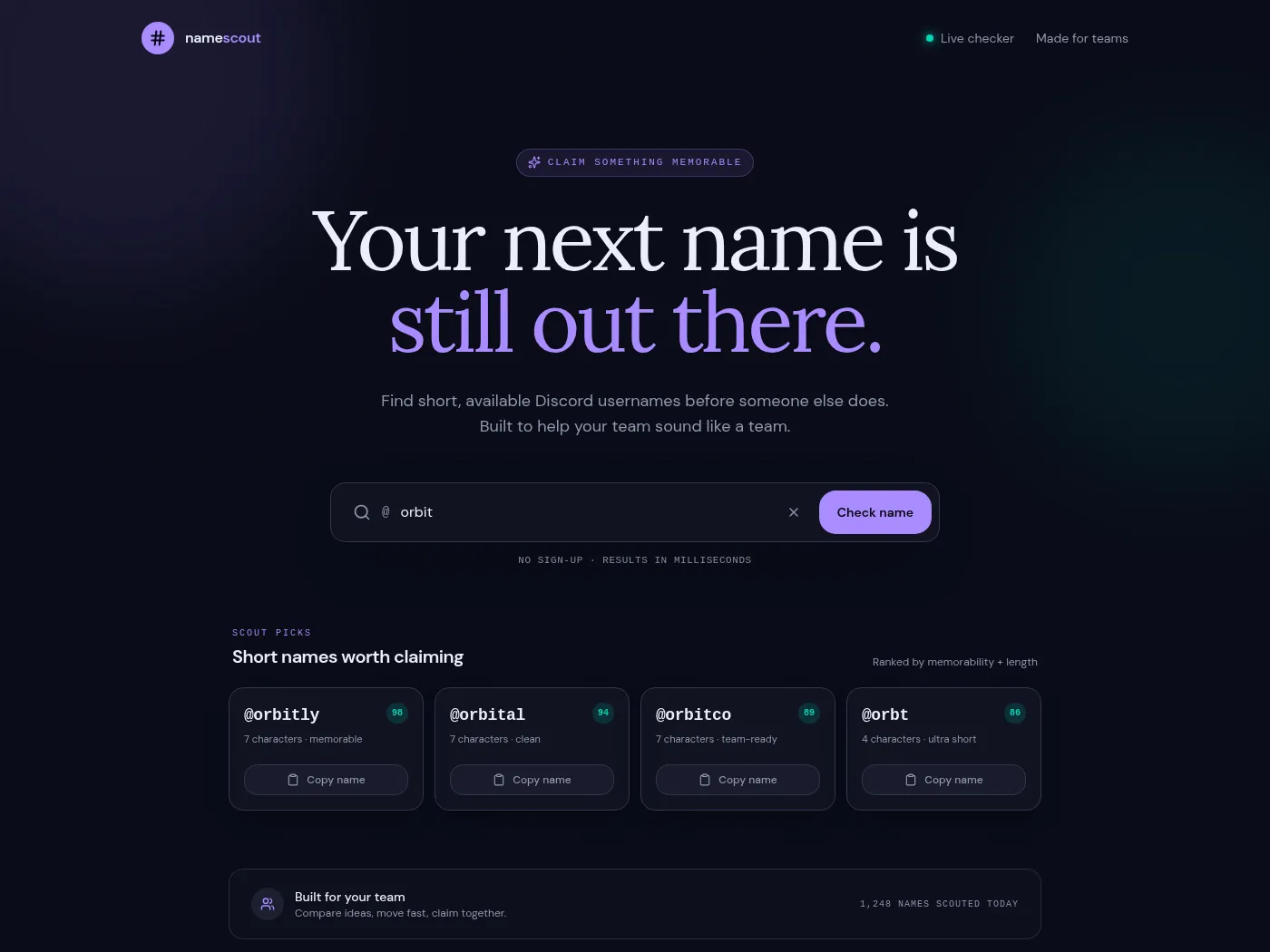 Discord Name Finder