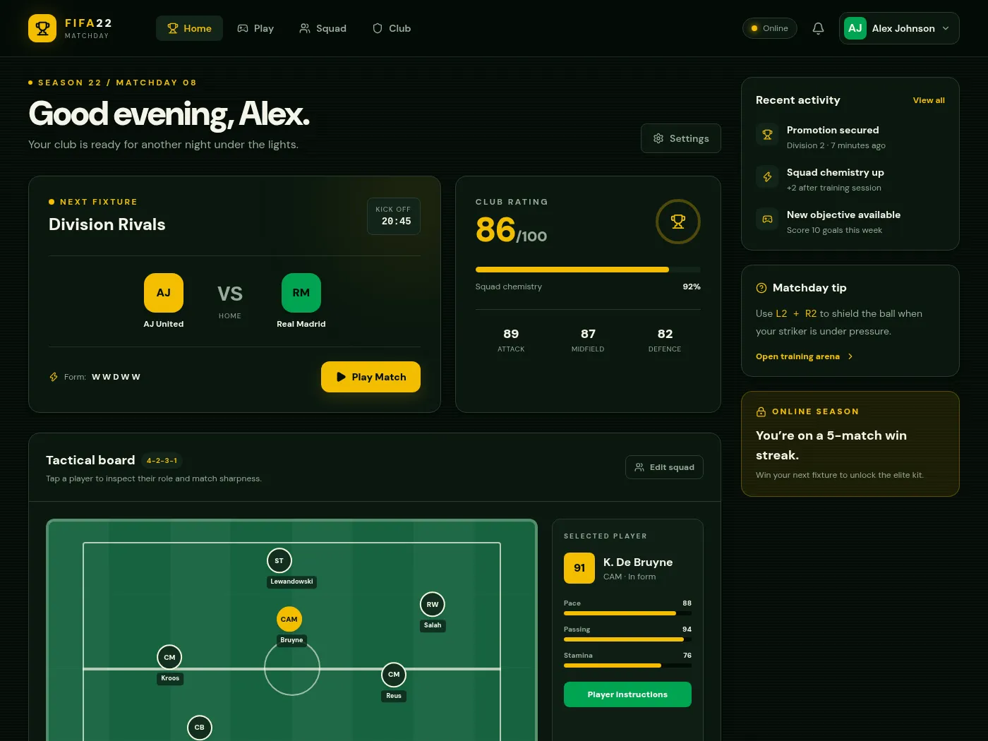 FIFA22 Football Game