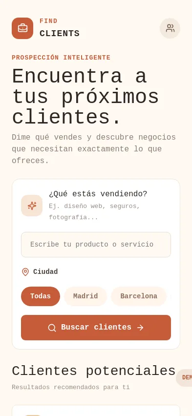 FindClients Mobile