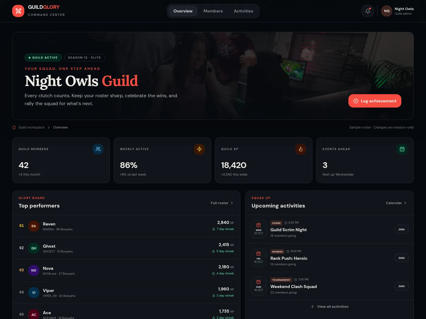 GuildGlory Automation Bot