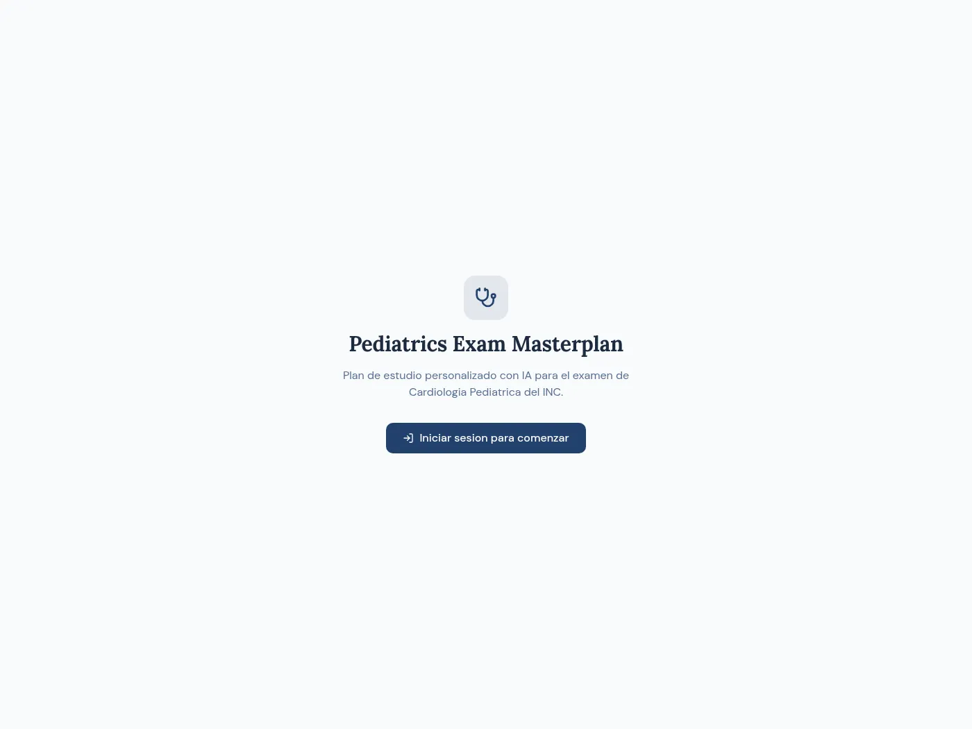 Pediatrics Exam Masterplan