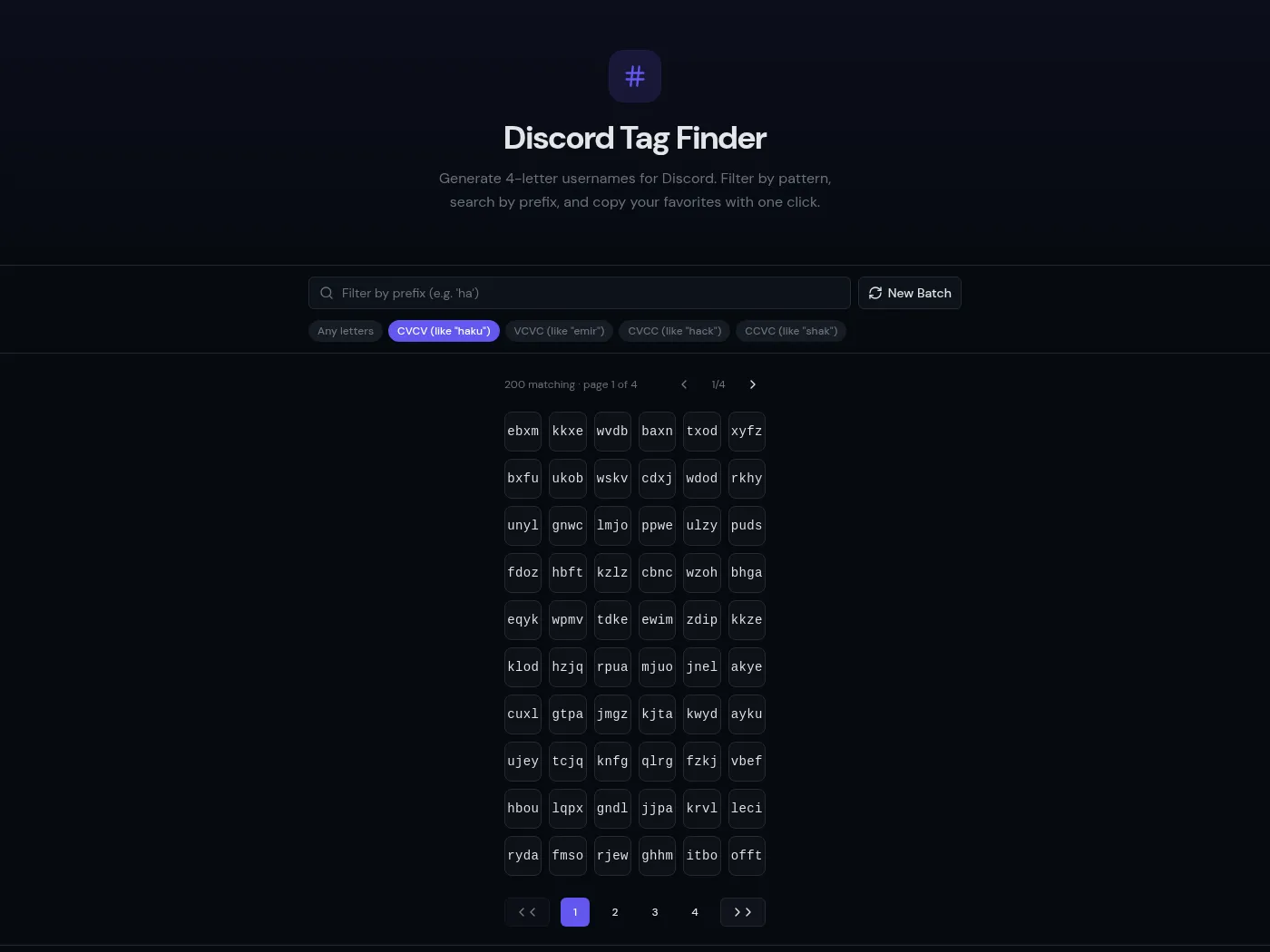 Discord Tag Finder