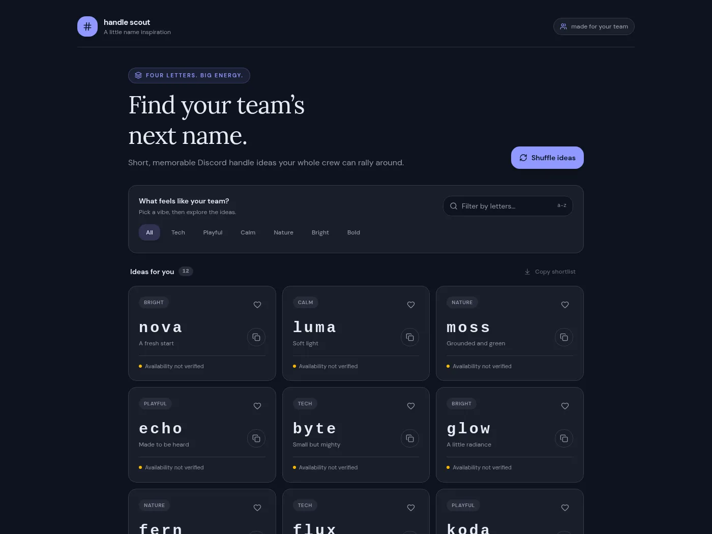 Discord Name Finder