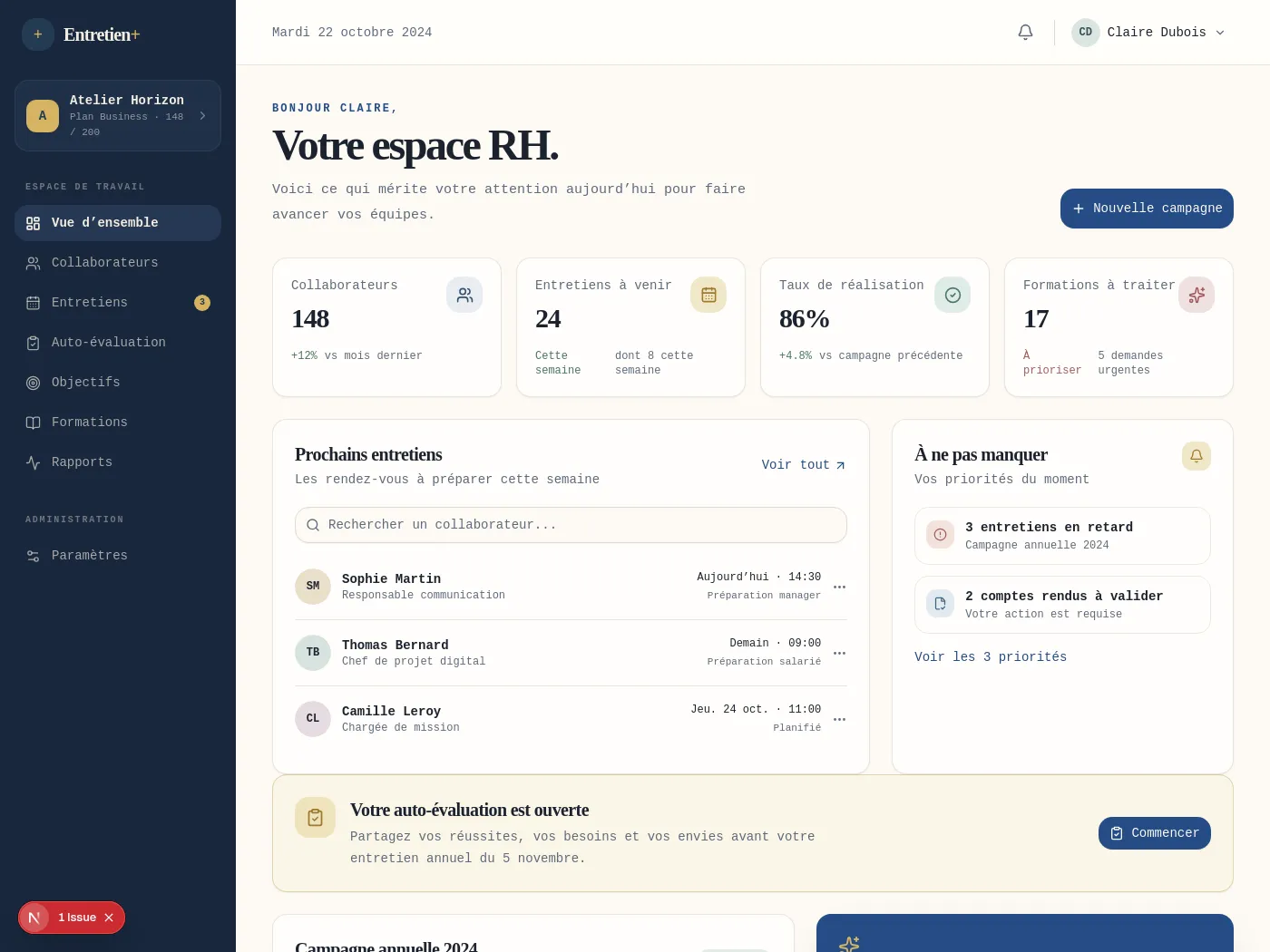EntretienPlus SaaS RH Suite