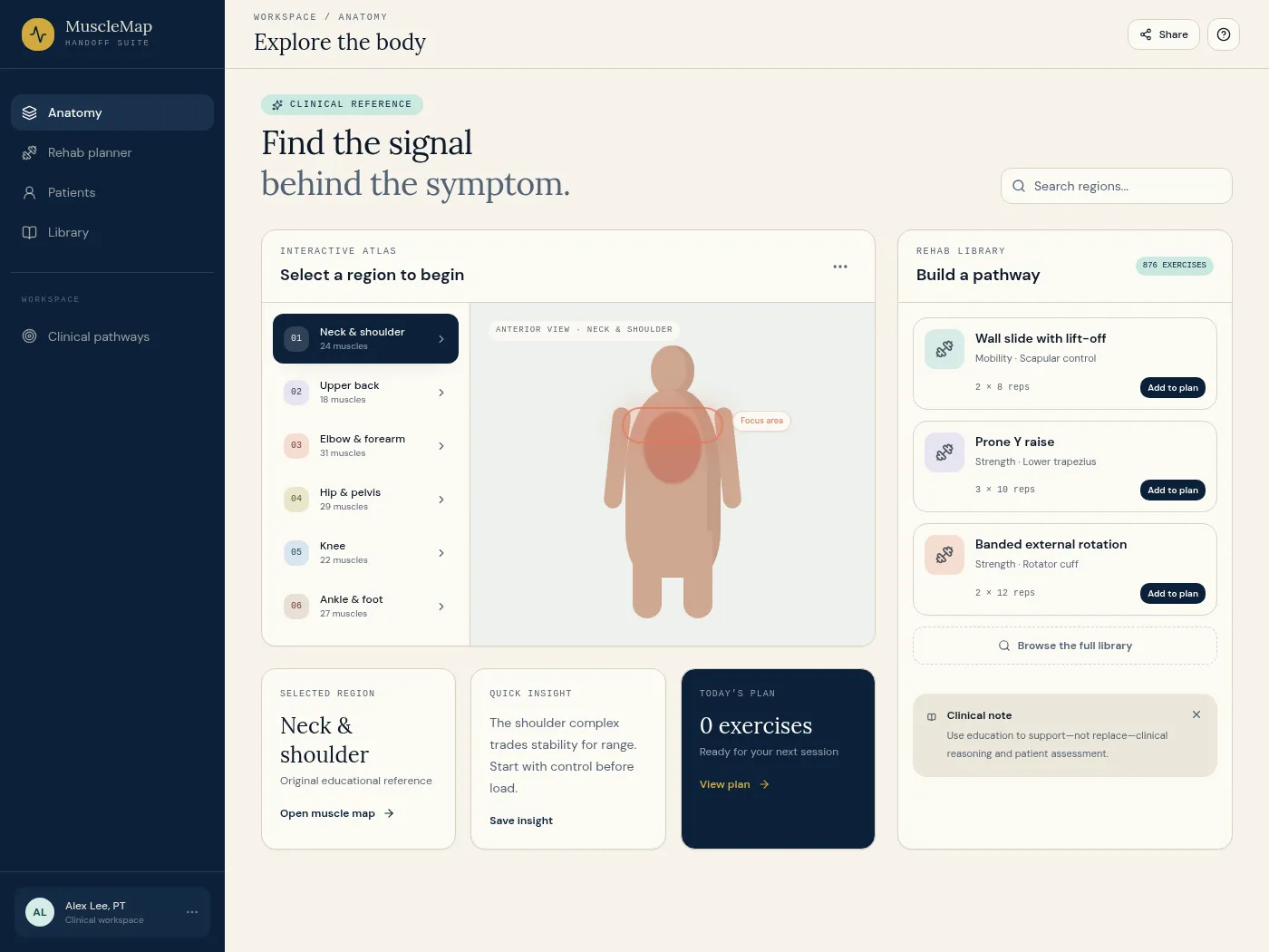 MuscleMap Handoff Suite