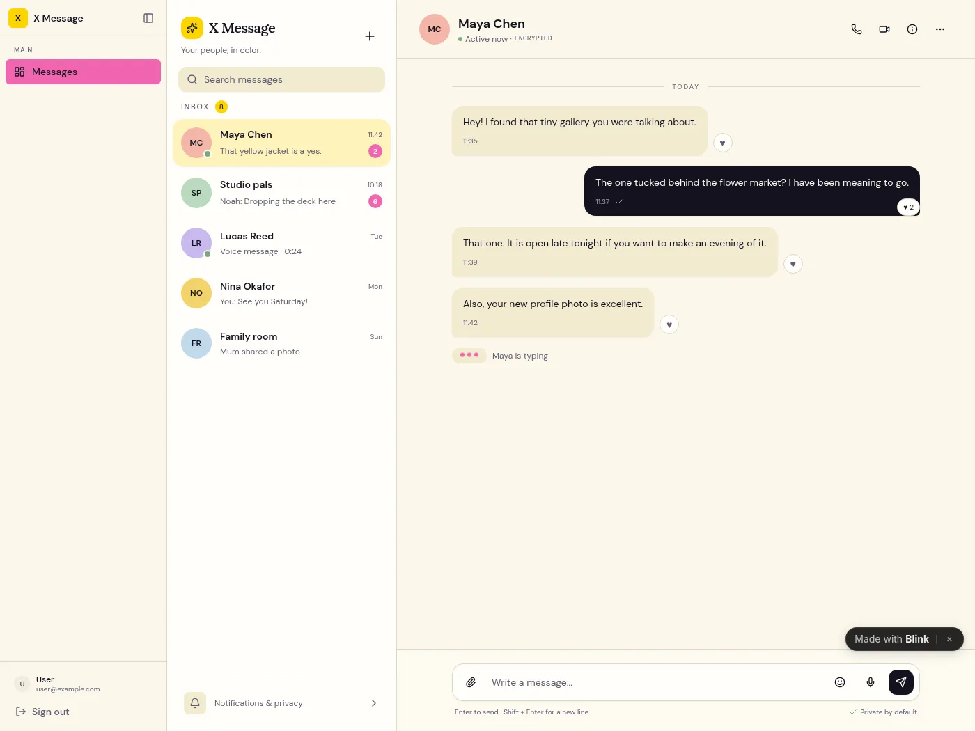 X Message Messenger