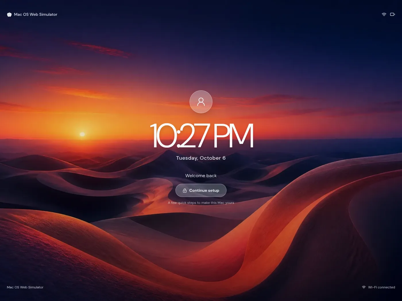 Mac OS Web Simulator