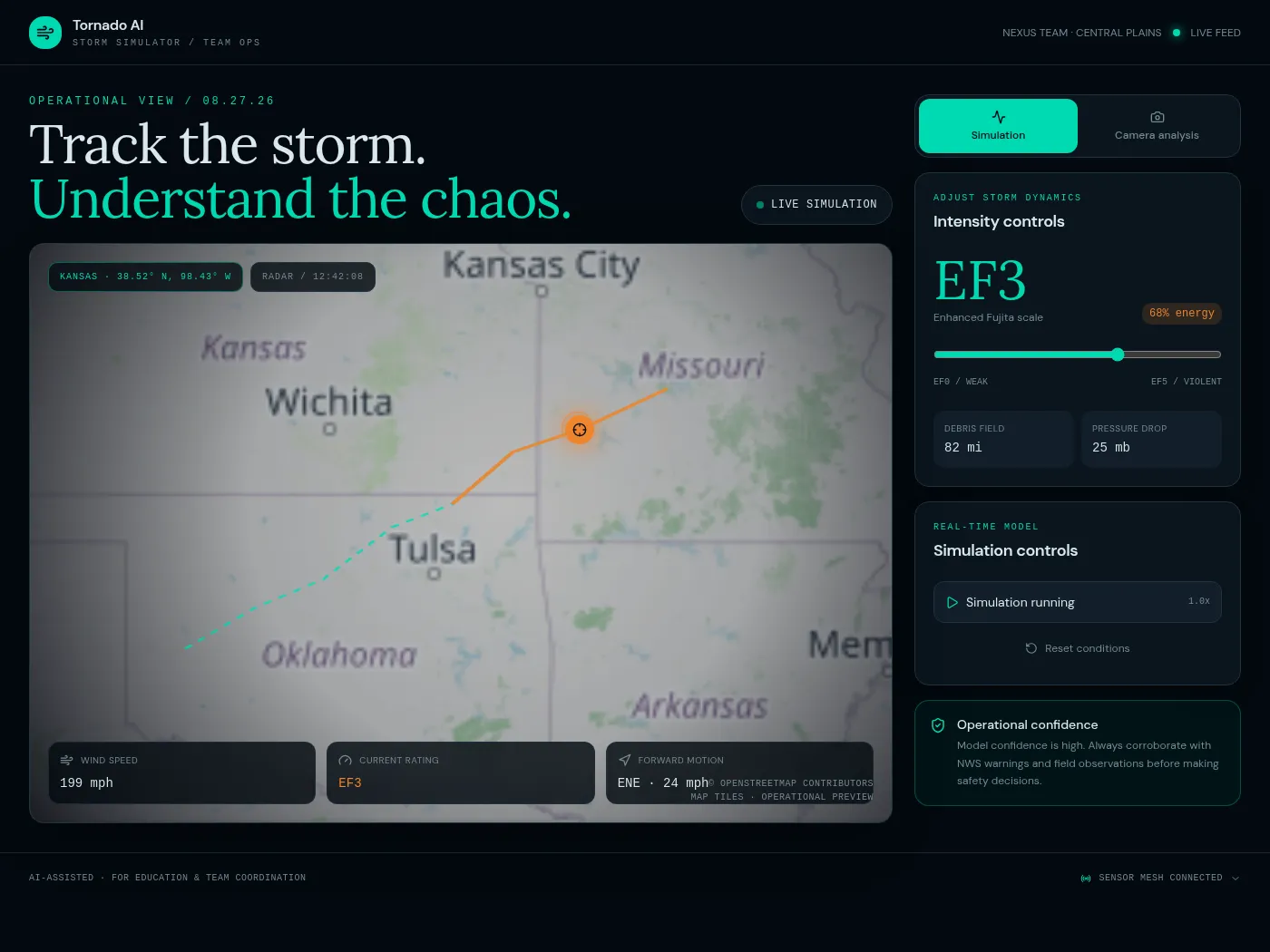 Tornado AI Simulator