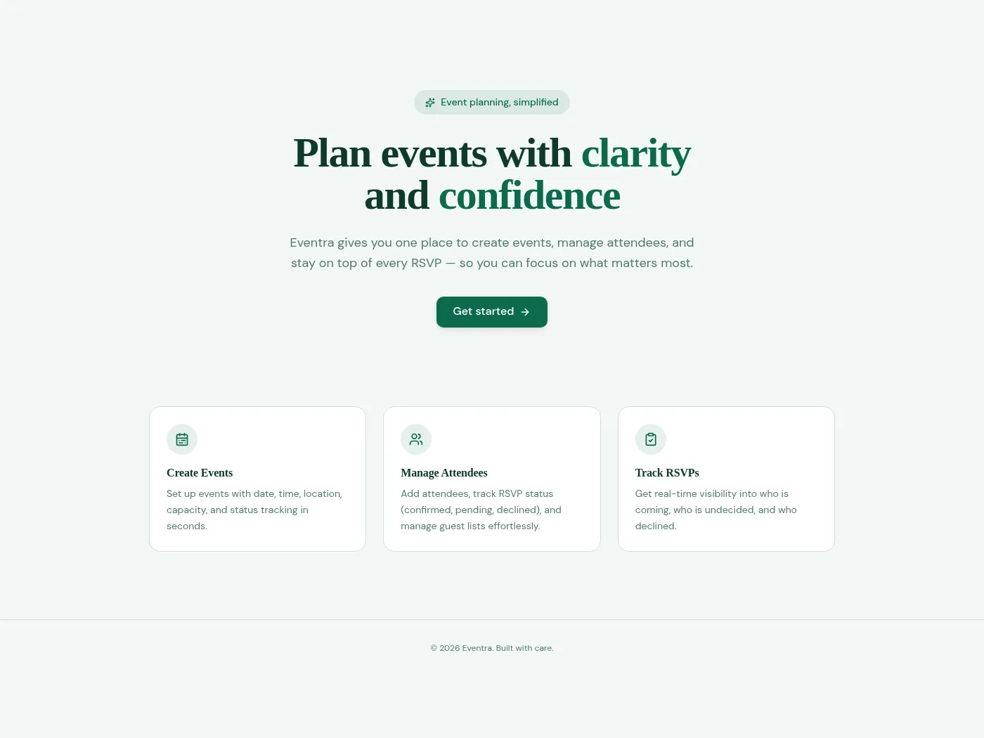 Eventra Web App