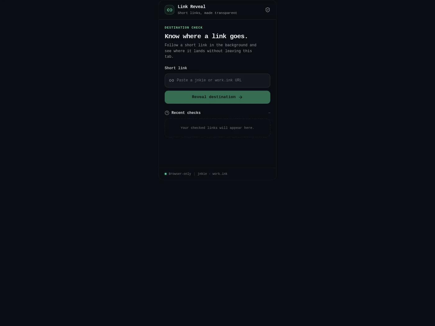 Link Reveal Extension