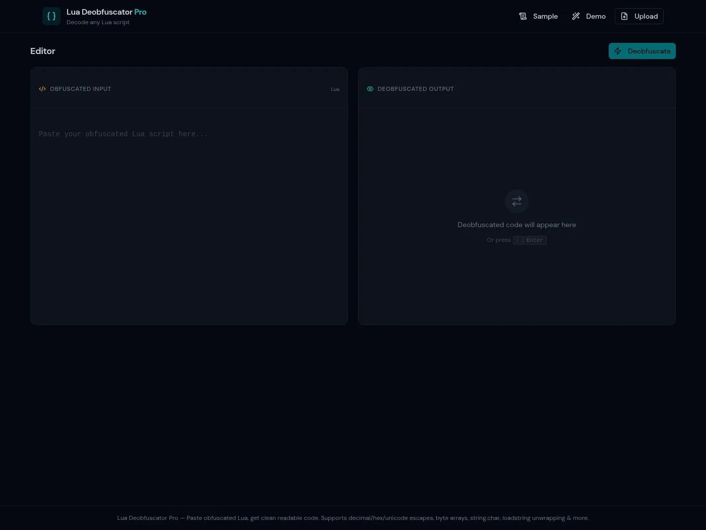 Lua Deobfuscator Pro