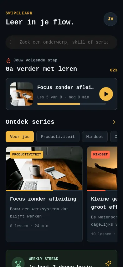 SwipeLearn Mobile Academy