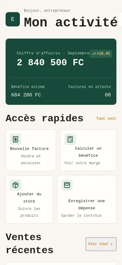 Entrepreneur RDC App