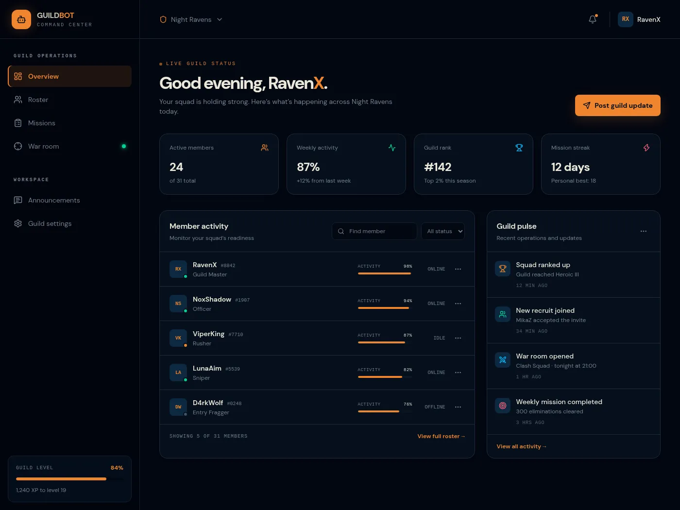 GuildBot for Free Fire