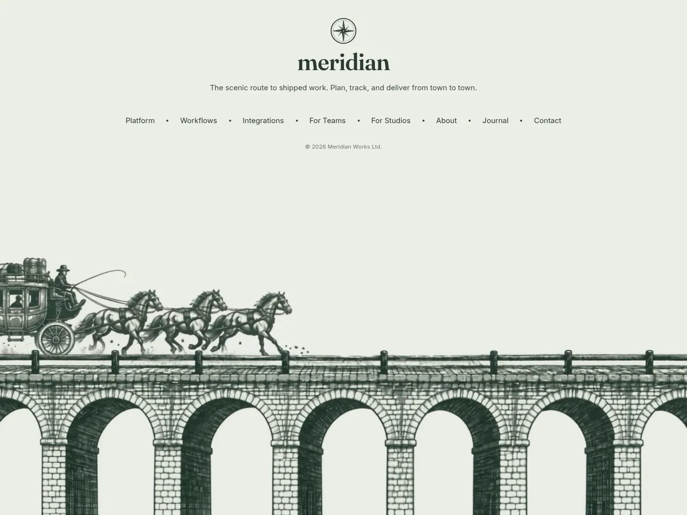 Meridian Engraved Footer
