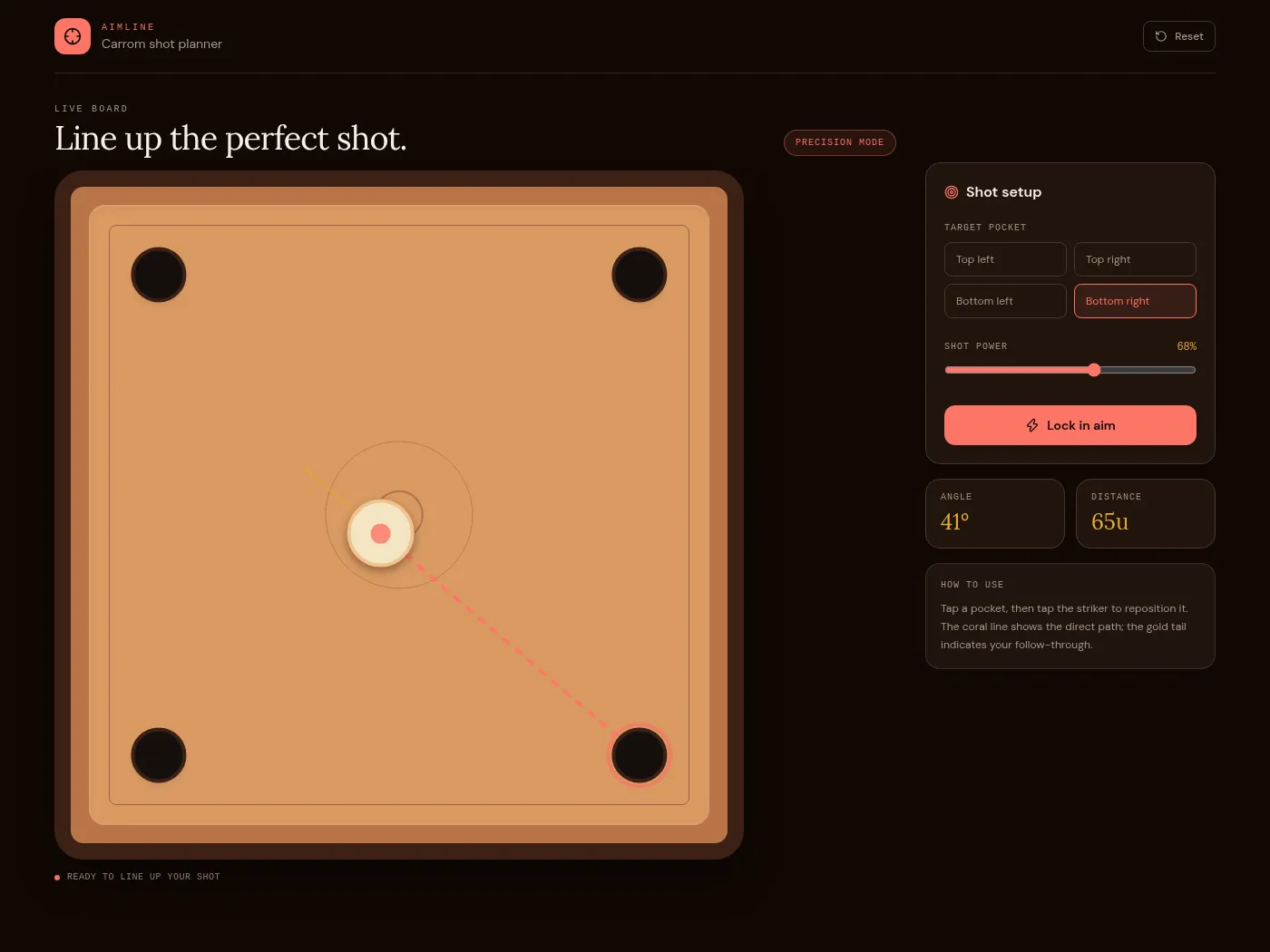 Carrom Aim Assist