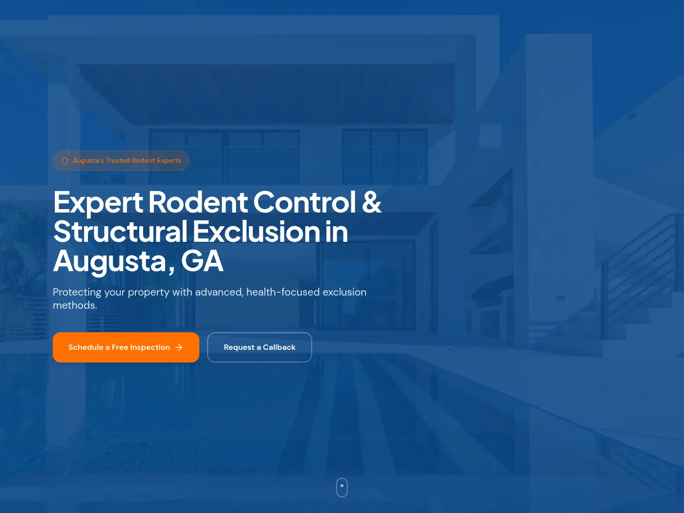 Augusta Rodent Landing Page