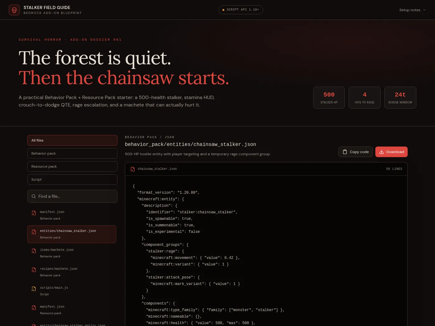 Chainsaw Stalker Horror Add-on